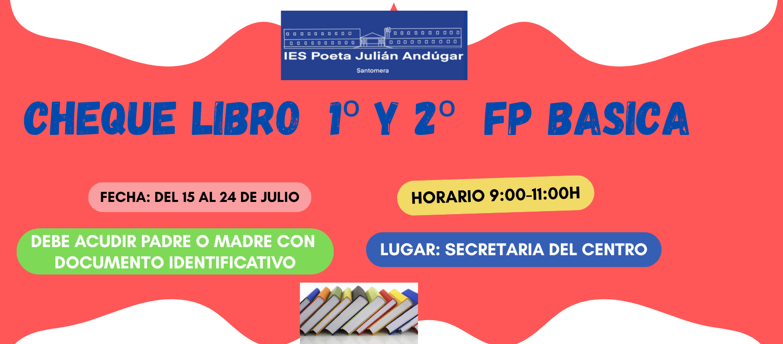 CHEQUE LIBRO 1º y 2º FP Básica (Ampliada fecha entrega cheque libro ...